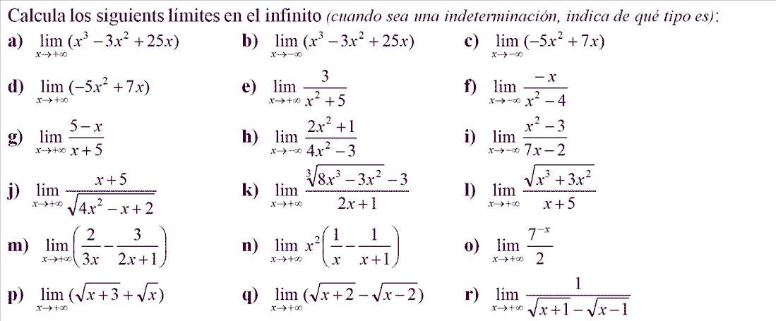 Vídeos de LÍMITES DE FUNCIONES. CONTINUIDAD. ASÍNTOTAS. 1º BAT